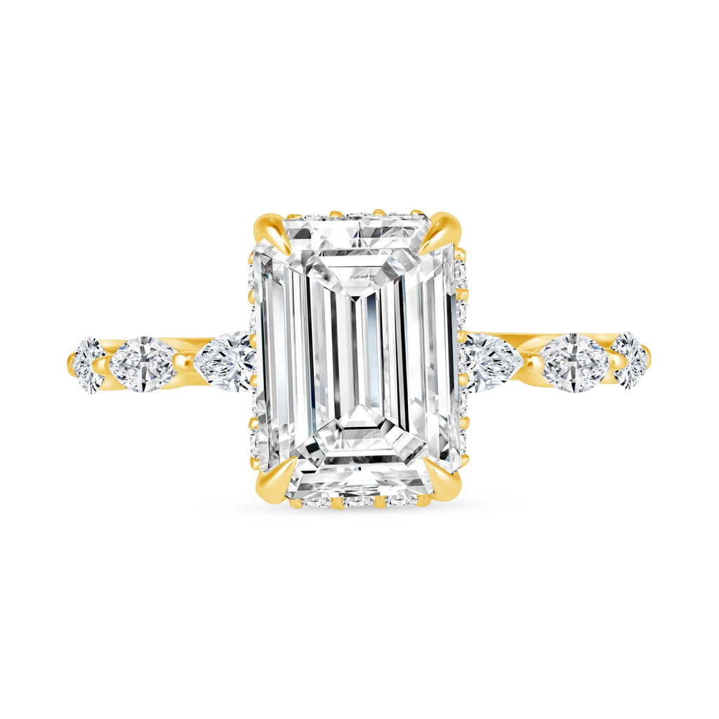 The Isabelle: 3CT Emerald Cut Diamond in 14K Gold – Sioro Jewelry